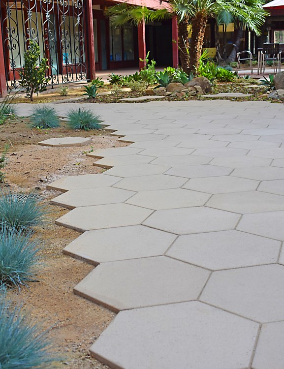 Hexagonal Pavers, Linearity Pavers, California Architectural Pavers