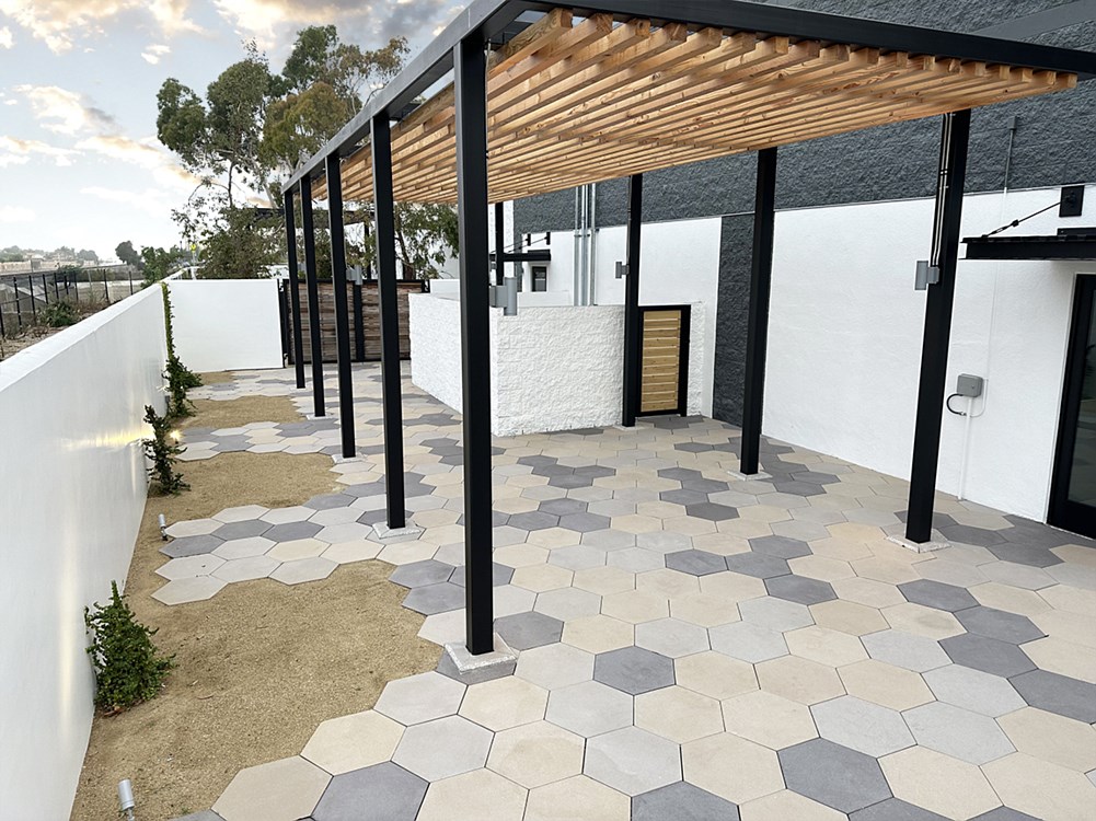 Hexagonal Pavers, Linearity Pavers, California Architectural Pavers