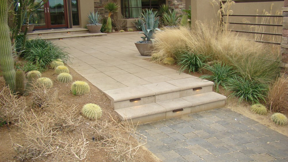 Modern Garden Steps, Concrete Stepping Stones