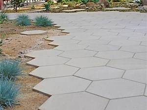 Hexagonal Pavers, Linearity Pavers, California Architectural Pavers